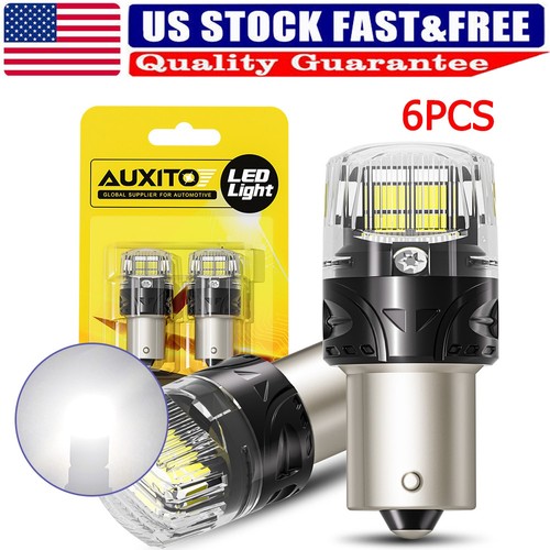 6500K Super Bright White 1156 7506 LED Reverse Parking Lights Turn ...