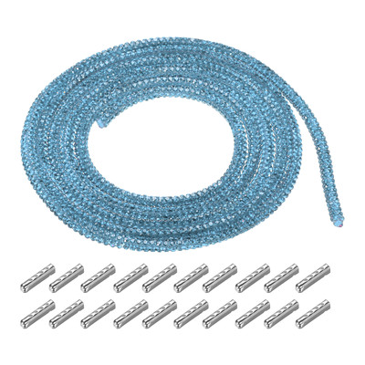 4mm x 1.2m Rhinestone Rope Crystal Rope Blue with Aglets | eBay Australia