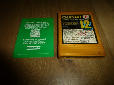 Fairchild Channel F Videocart #12 Cartridge Baseball w manual TESTED ...