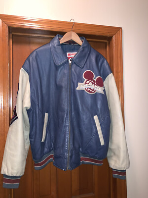 Vintage Disney Leather Jacket 25th Anniversary 1996 XL | eBay