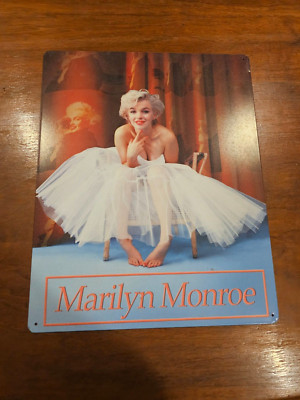 Marilyn Monroe Tin Sign White Dress Movie Star Decor Wall Media room ...