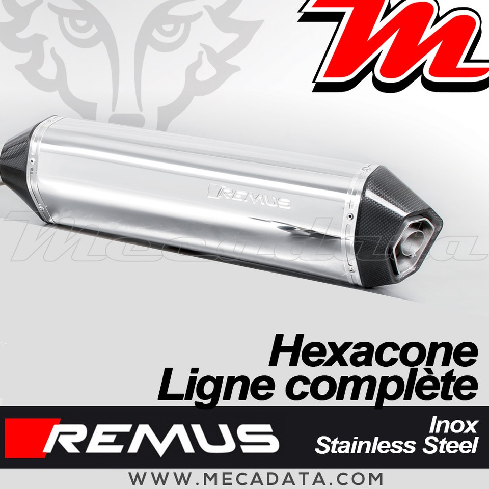 Ligne complète échappement Remus Inox Hexacone avec Cat. KTM 690 SMC R ...