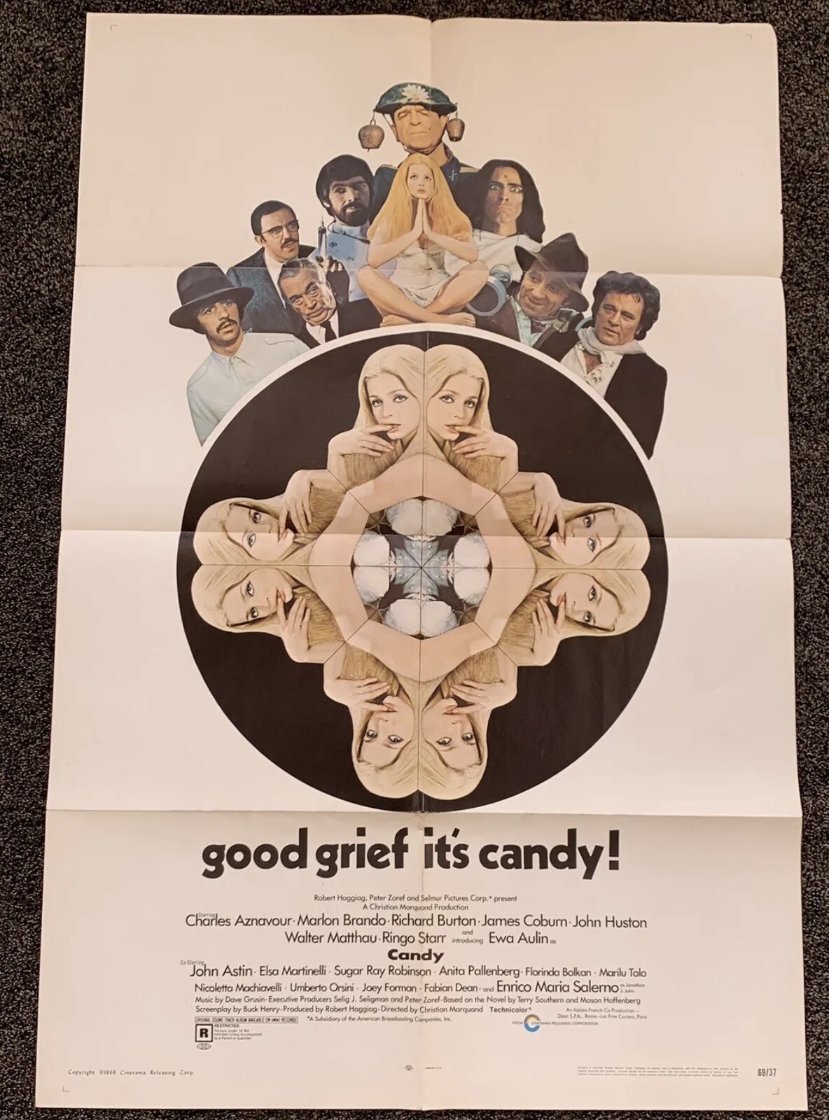 ORIGINAL 1968 GOOD GRIEF ITS CANDY 1 SHEET MOVIE POSTER-BURTON COMEDY ...