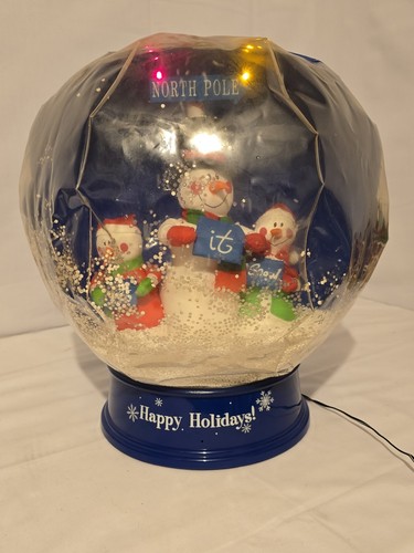 Christmas Gemmy Inflatable Table Top Let It Snow Airblown Snow Globe 18 ...