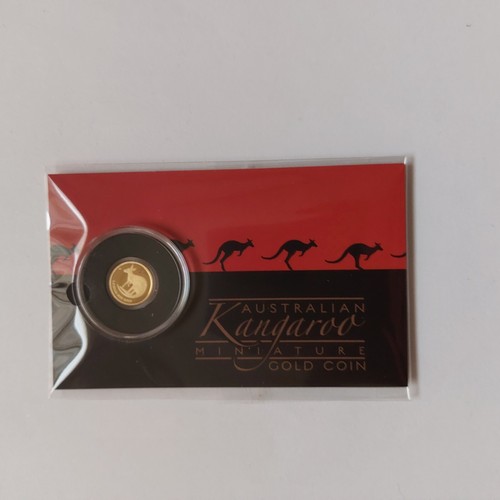 2021 Australian Kangaroo "MINI ROO" .5g 1/2 gram .9999 Gold $2 Coin ...