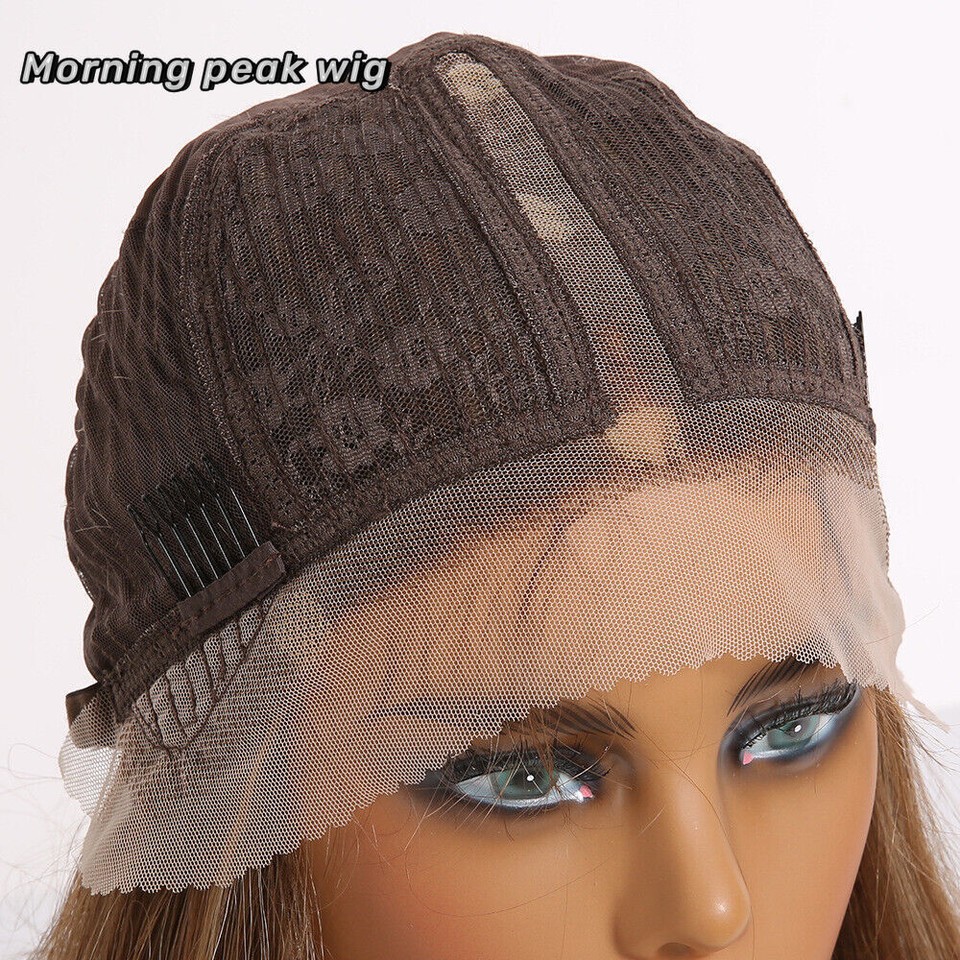 Breathable front lace simulated scalp half lace small black curly lace ...