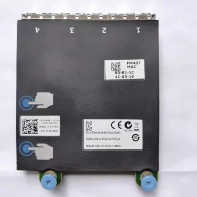 Dell Broadcom 5720 Quad Port 1GB Daughter Card Dell P/N: 0FM487 Tested ...