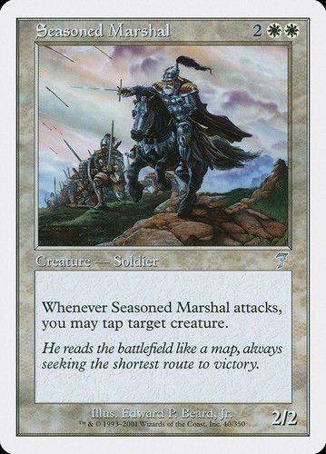 FOIL Seasoned Marshal | MtG Magic 7th Edition | English | Lightly ...
