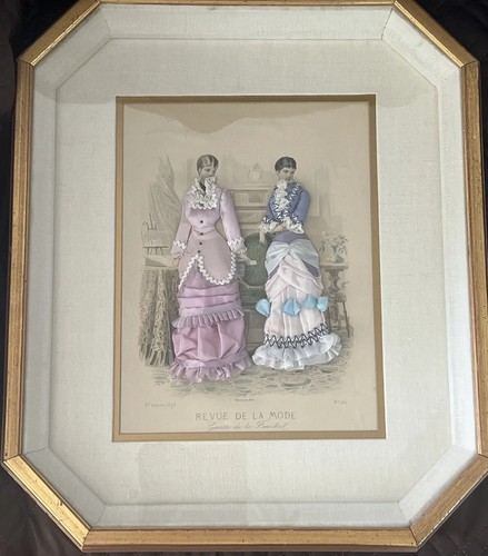 Revue La Mode Embellished Fabric Print 3d French Shadow Box by ...