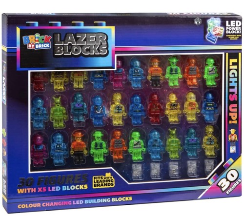 Brick By Brick Lazer Blocks Figures Playset For Kids, 30 Pk, 31 x 40 x ...