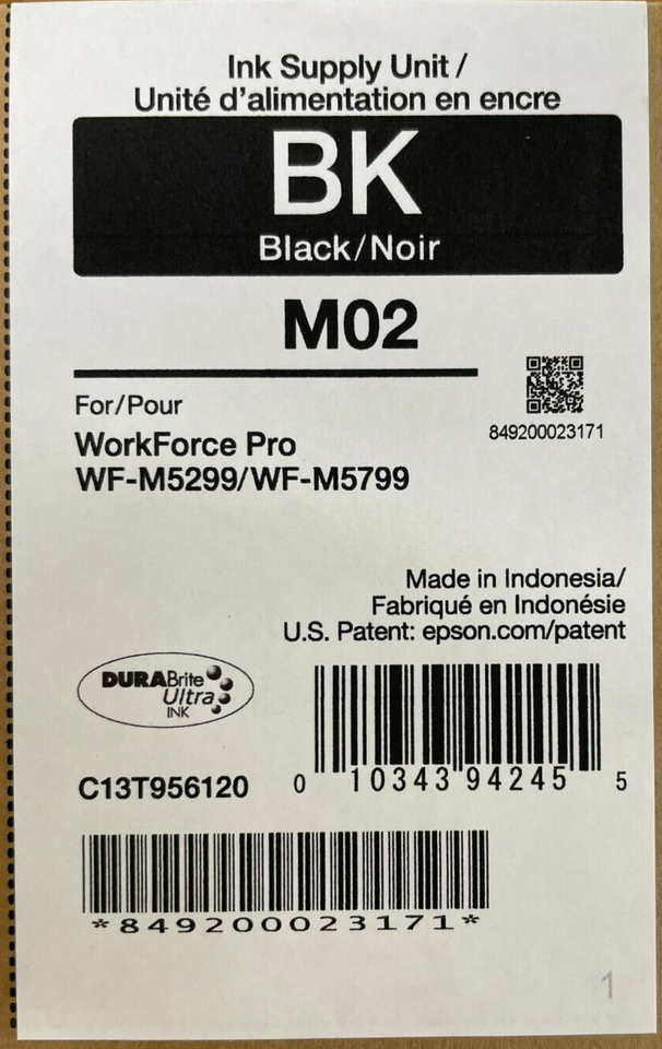 Epson - DURABrite - Ultra M02 Original Yield Inkjet Ink Cartridge - Black | eBay