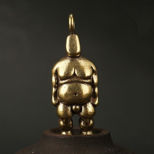 Solid Brass No Face Clothe Fat Men Key Chain Pendant Hanging Jewelry ...