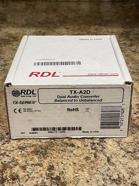 RDL Tx-a2d Dual Audio Converter Balanced to Unbalanced for sale online ...