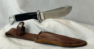 1989 Buck 103V Skinner Knife Fixed Blade with Leather Sheath | eBay