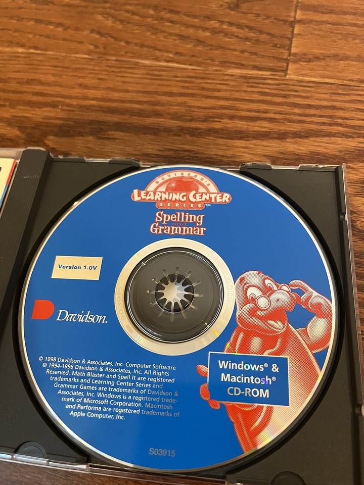 Davidson Learning Center Series: Spelling and Grammar CD-ROM Windows ...