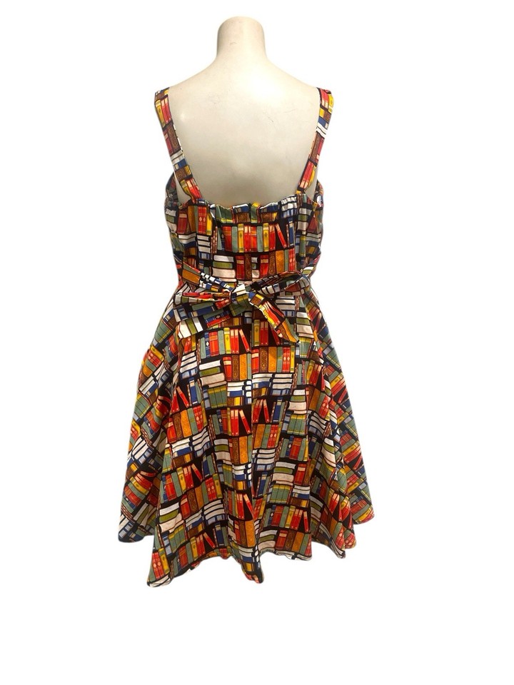 Eva Rose Books Library Print Dress Size XL Pockets | eBay