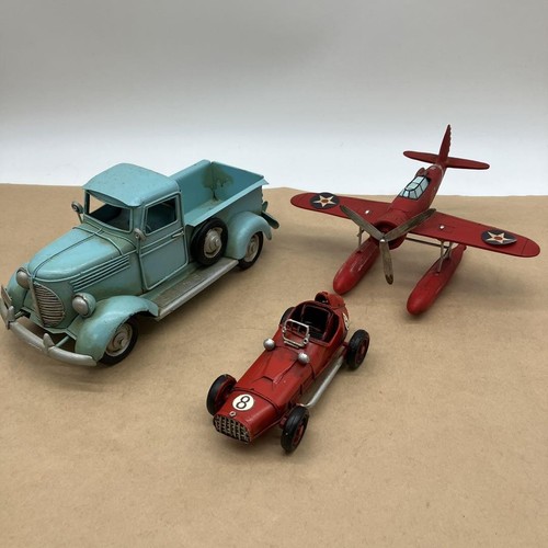 Tin Classic Mini Car Pip-Up Truck Racing Car Seaplane | eBay
