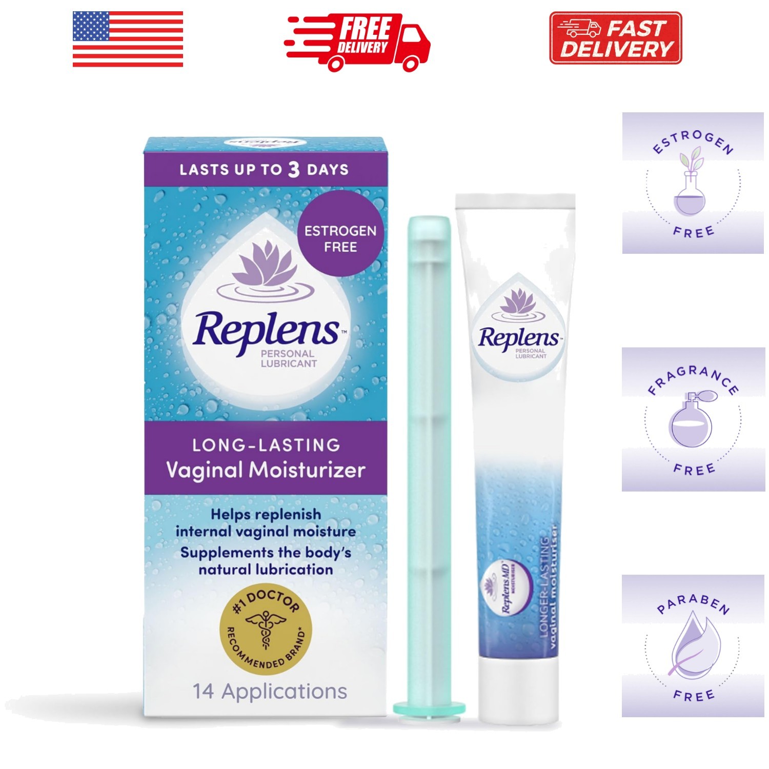 Vaginal Moisturizer, Long-Lasting Moisturizer with Reusable Vaginal ...