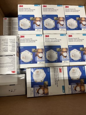 20 Boxes of 10 - 3M 8511 N95 Particulate Respirator Face Mask 03/2025 ...