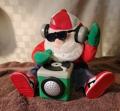 Rapping Animated Santa Dj Scratch & Groove Musical Hip Hop Raps Jingle ...