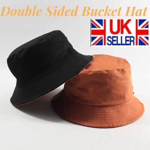 Unisex Oversize Double Sided Bucket Hat Outdoor Beach Sun Cap for Big ...