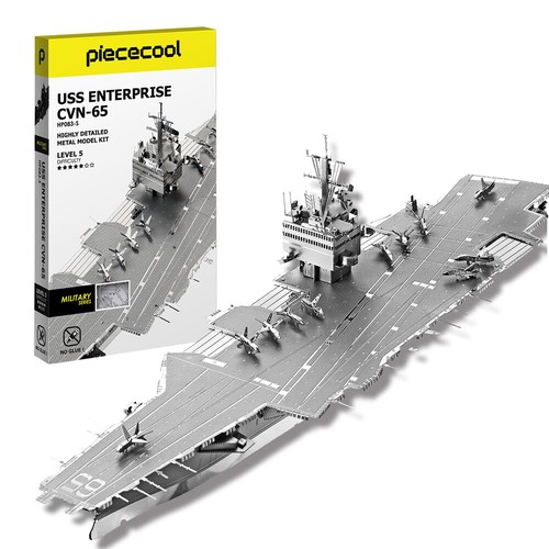 Piececool 3D Model Kits For Adult USS Enterprise CVN-65 Metal Puzzles ...