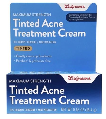 Walgreens Maximum Strength Tinted Acne Treatment Cream | eBay