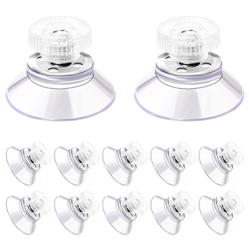 12 Pack Suction Cups with Screw1 inch / 25mm Glass Sucker Pads Clear ...