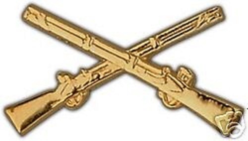 ARMY INFANTRY CROSSED RIFLES MILITARY GOLD HAT PIN | eBay