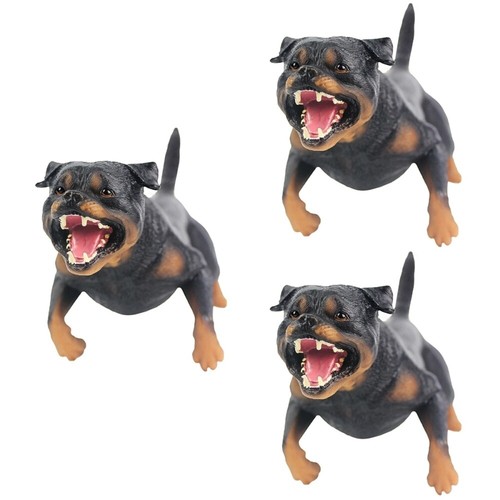 3 Pack Modèle De Chien Rottweiler Simulé Tout-petit Jouet Mini ...