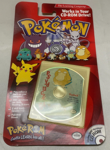 PokeRom Gotta Learn 'em all! ~ #54 Psyduck Pokemon Edutainment PC CD ...
