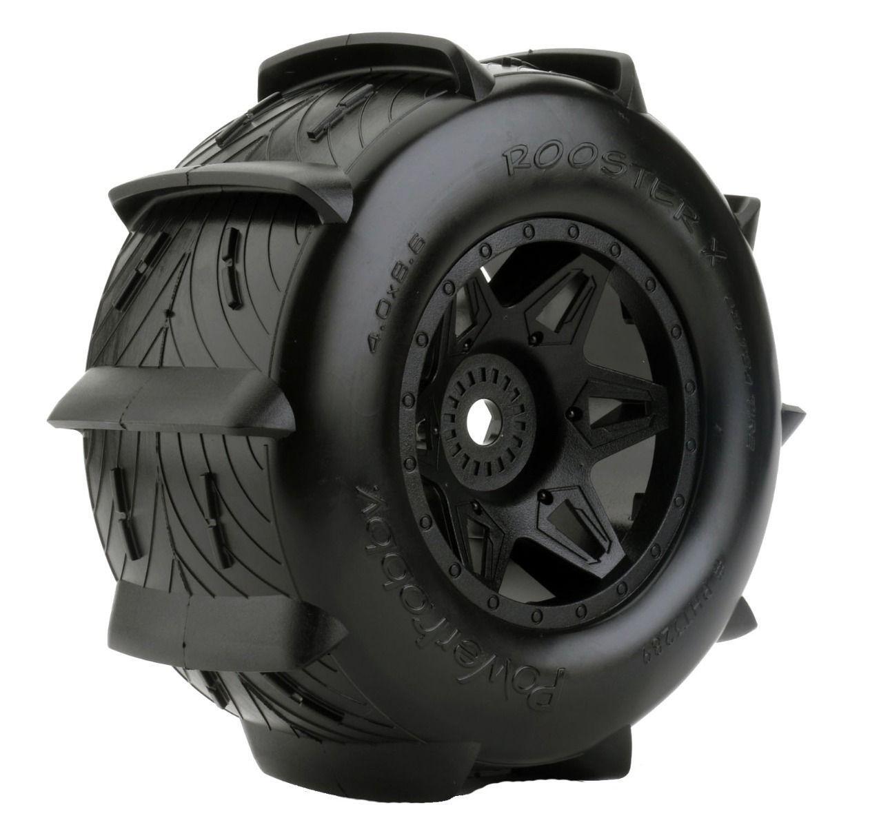 Powerhobby BELTED Sand / Snow / Water Paddle Tires Wheels FOR Traxxas X ...