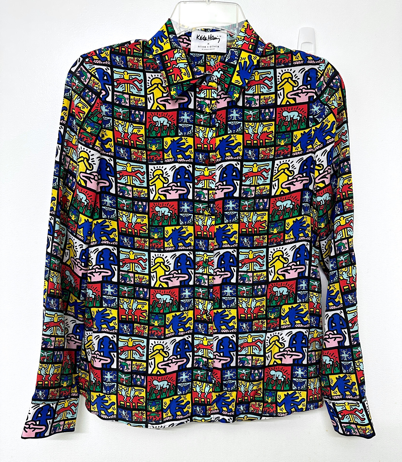 Alice + Olivia Keith Haring Willa Shirt Blouse Silk D… - Gem