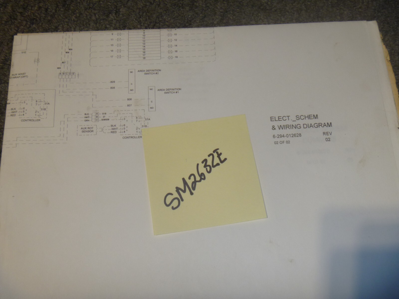Grove SM2632E Scissor Lift Electrical Wiring Diagrams Schematic Manual ...