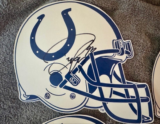 Indianapolis Colts Memorabilia Lot - Autographs, Manning Figure, Wayne ...