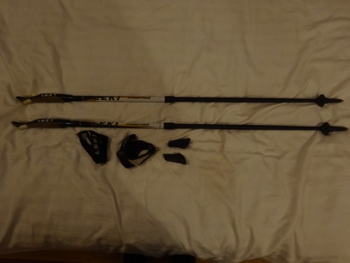 LEKI PRESTIGE TITANIUM WALKING POLES STICKS DETACHABLE HAND CLIPS ...