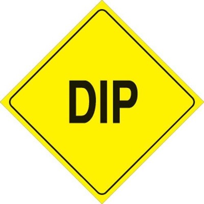 Voss 12x12in. Trail Sign - Dip (Yellow/Black) - 424 DIP YR | eBay