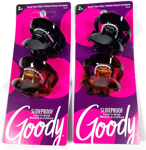 Goody Small Claw Slideproof Lock in Style Hair Clips Wingless Lot of 2 ...
