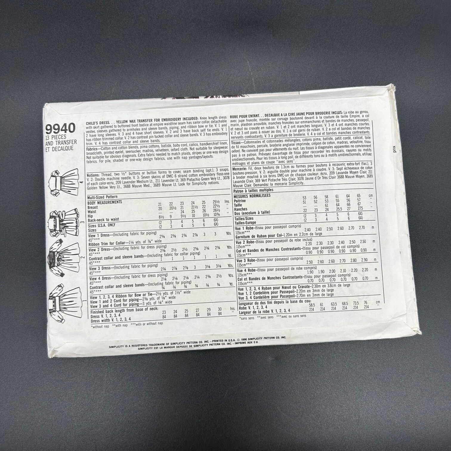 Simplicity 9940 Oliver Goodin Sailor Collar Dress Uncut Sz A (2-6x) | eBay