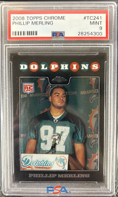 2008 Topps Chrome Black Phillip Merling PSA 9 RC TC241 | eBay