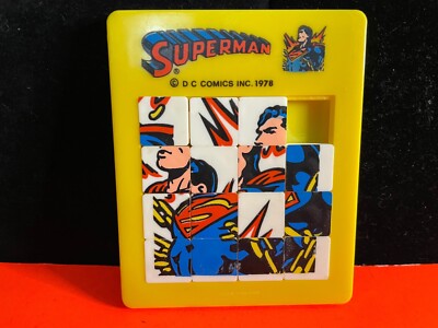 1978 DC Comics Superman Slide Tile Puzzle Slider Yellow American ...