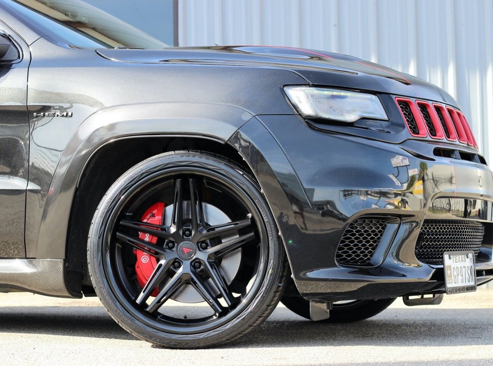 22” FERRADA CM1 MATTE BLACK WHEELS FOR JEEP GRAND CHEROKEE L TRACKHAWK ...