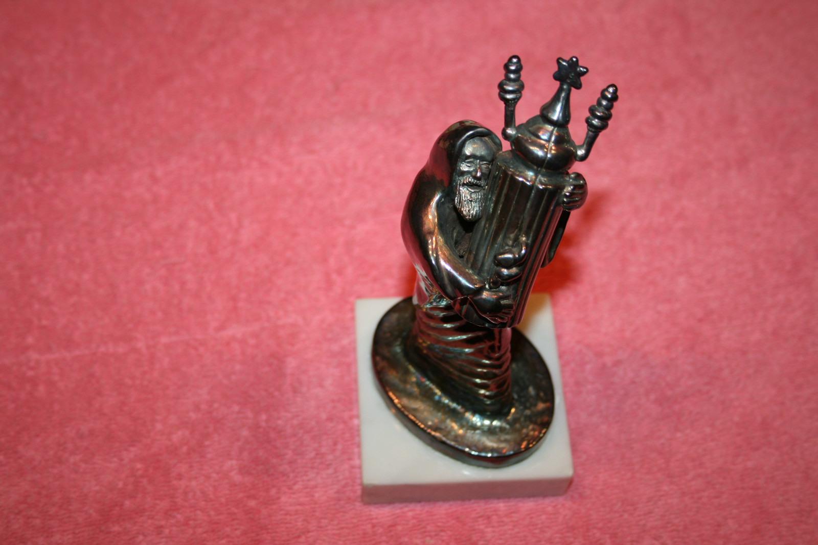 Vintage Sterling Old Man with Sefer Torah Figure Statue Judaica Signed ...