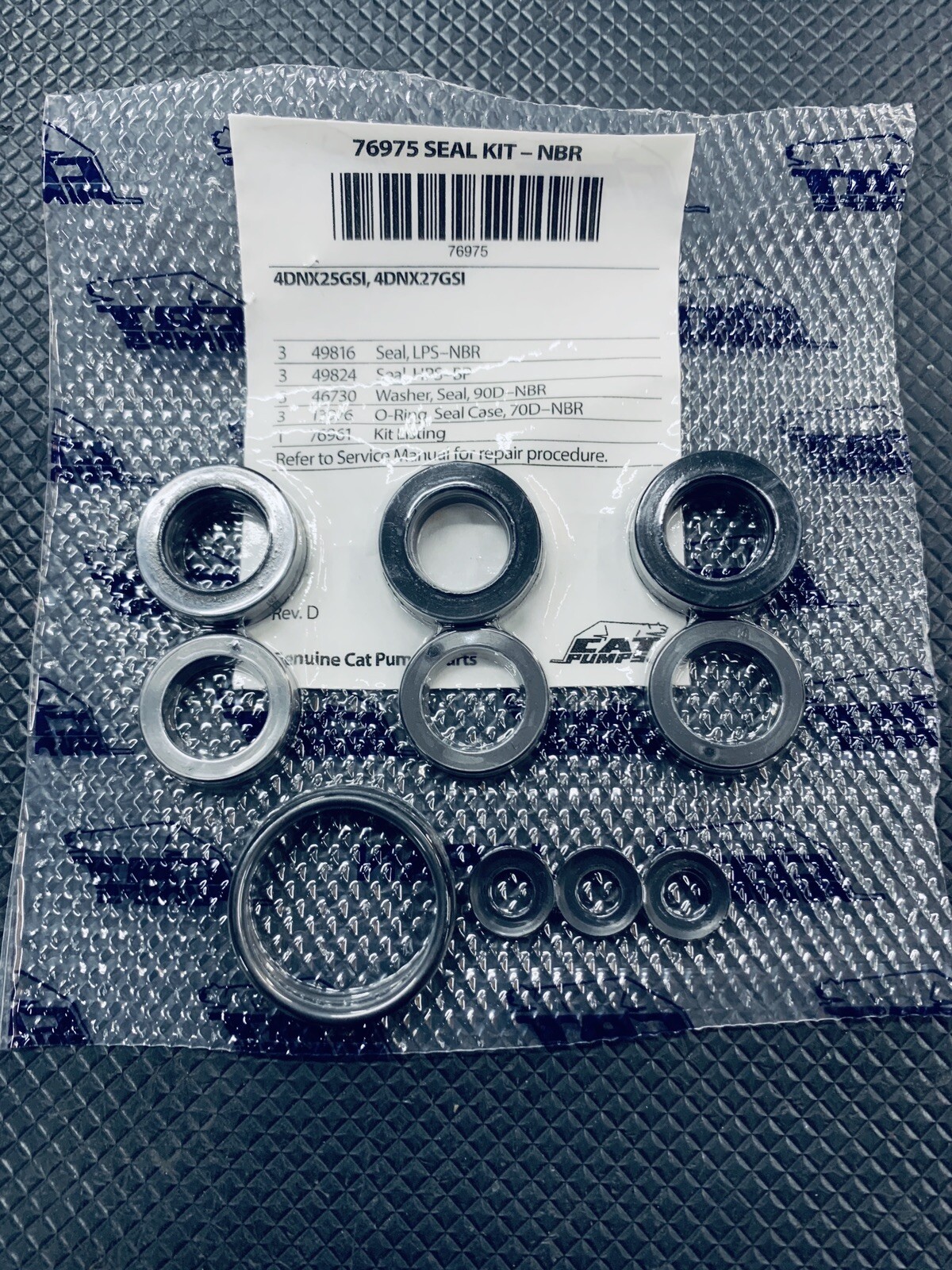 76975 WATER PACKING SEAL KIT FOR CAT PUMP 4DNX SERIES PRESSURE WASHER ...