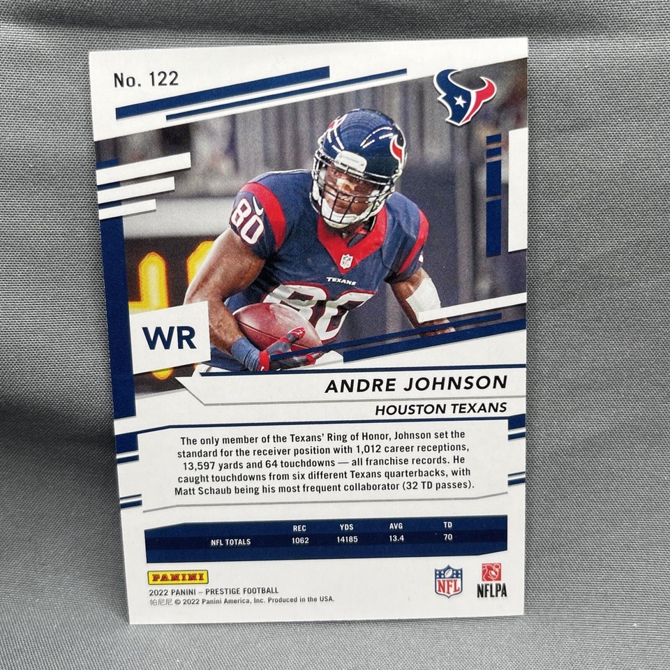 2022 Panini Prestige Football Andre Johnson Xtra Points Green /249 Card ...