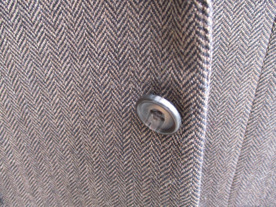 RALPH LAUREN 100% Wool BROWN Herringbone SPORT COAT JACKET BLAZER 42R ...