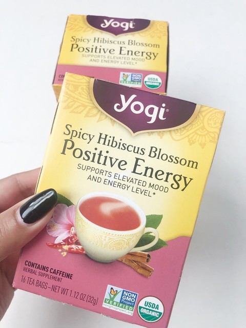 Yogi Tea Spicy Hibiscus Blossom Positive Energy 16 Tea Bags 1.12 oz (32 ...