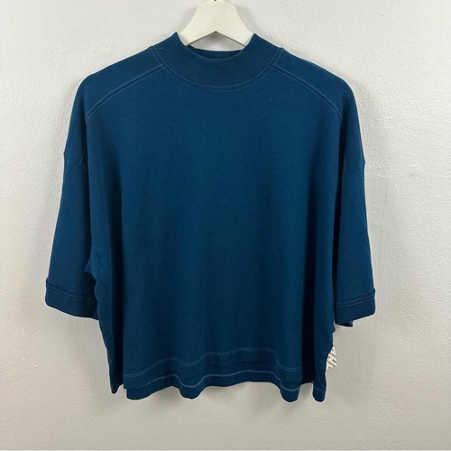 NWT Urban Outfitters BDG Hawk Mock Neck Blue Tee Women's Size M | eBay