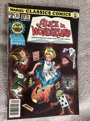 MARVEL CLASSICS COMICS 35 ALICE IN WONDERLAND LEWIS CARROLL; WHITE ...