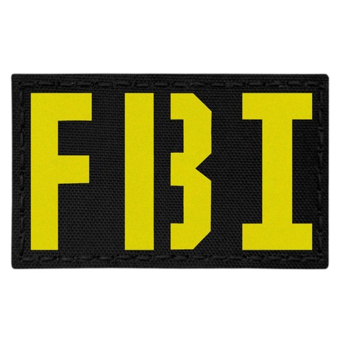 FBI reflective 3x5 yellow letters infrared plate carrier chest rig ...